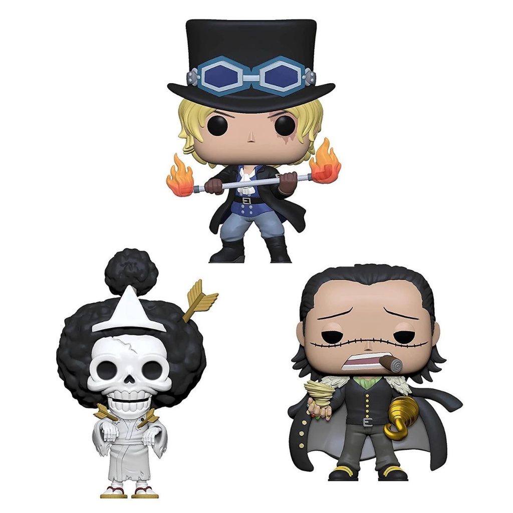 Funko Pop! Set One Piece Sabo + Brook + Crocodile | Shopee Brasil