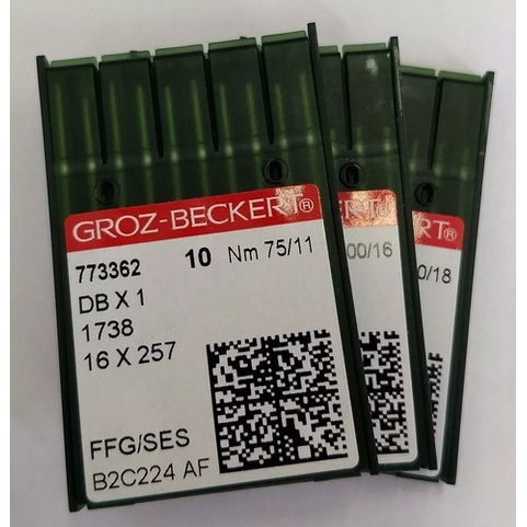 caixa de agulha para maquina de costura reta industrial DBX1 1738 cabo fino 10 unidade - Groz ...