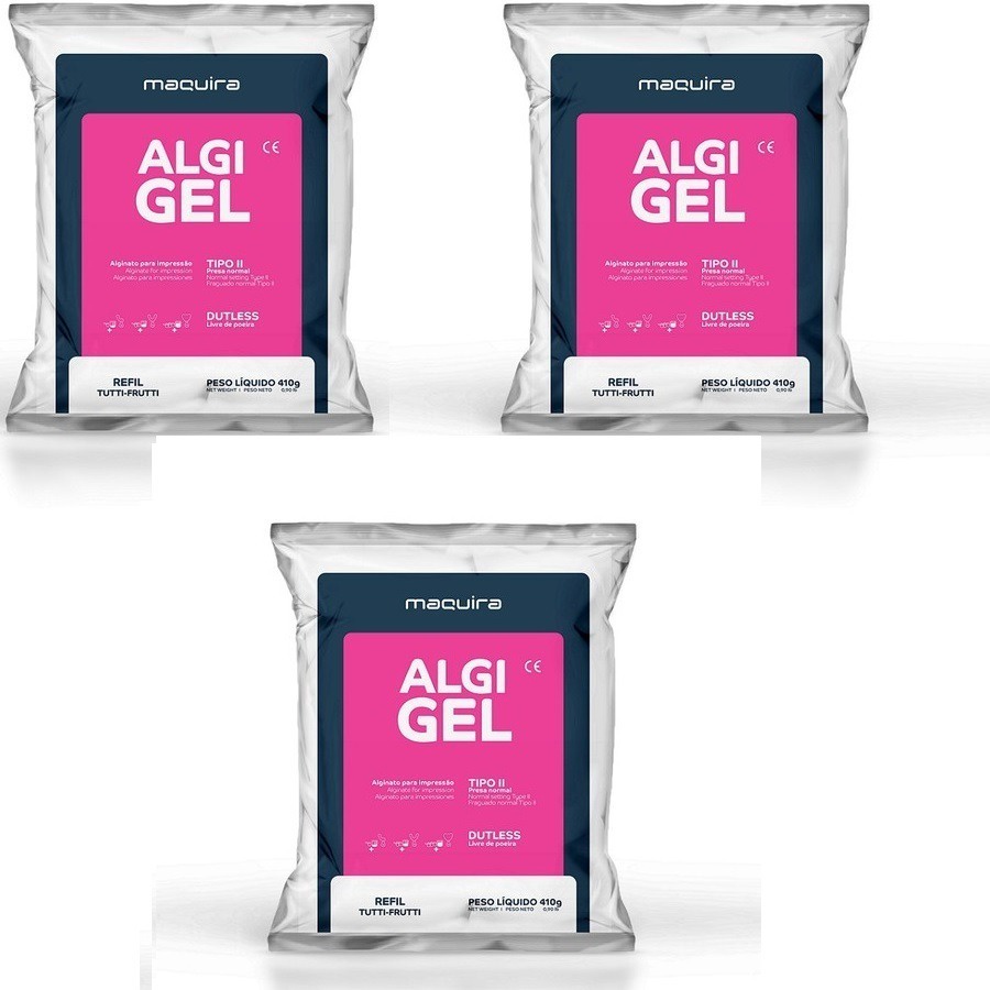 Alginato Algi-gel 410 G-para Moldes Em Geral - Kit Com 3 Un | Shopee Brasil