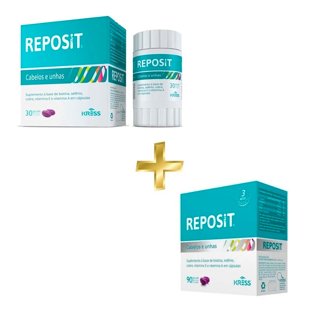 Reposit Suplemento Cabelos E Unhas Mais Forte 120 Capsulas | Shopee Brasil