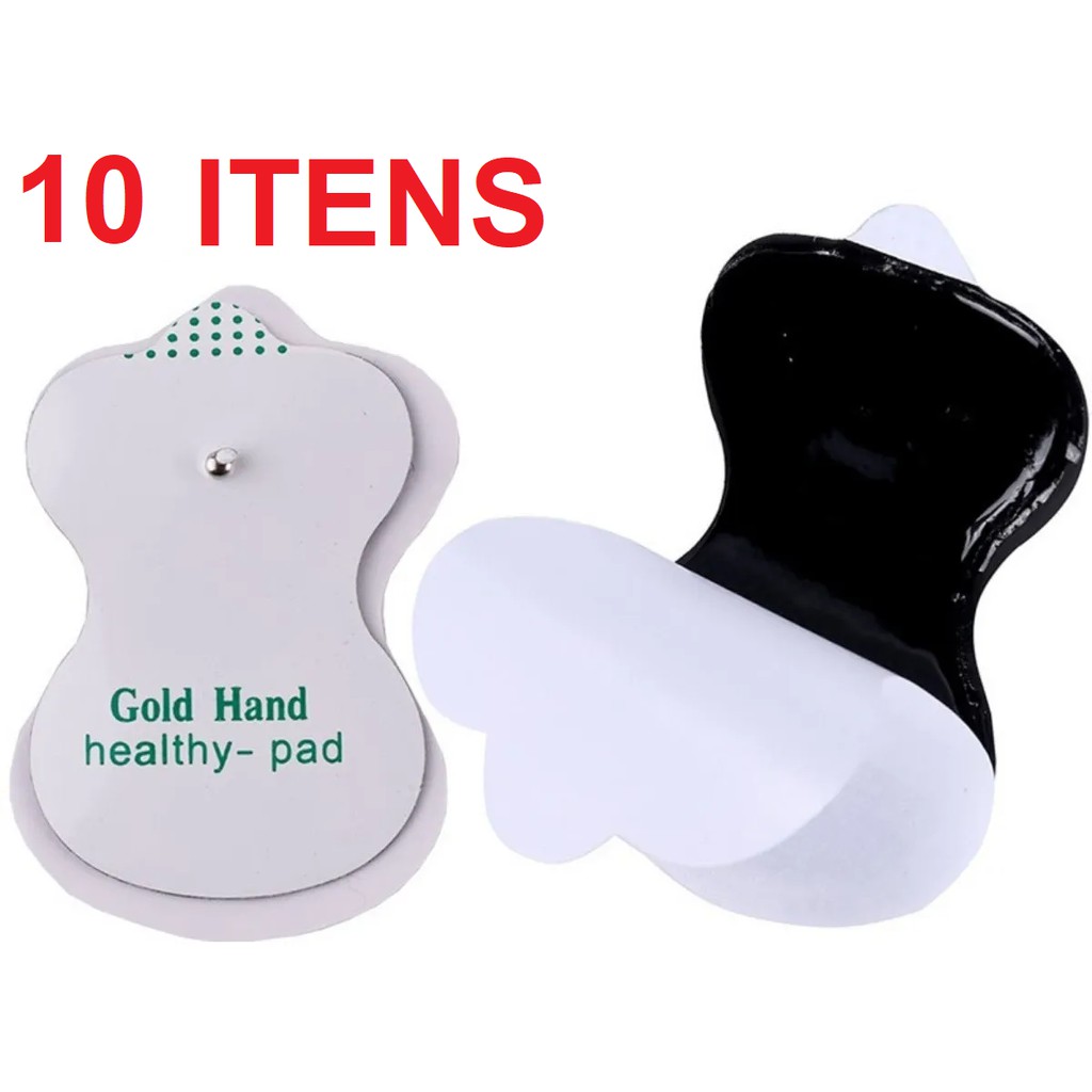 10 Eletrodos (5 Pares) Pads P/ Aparelho Fisioterapia Tens Fes ...