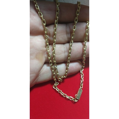 Cordão Cadeado Ouro 18k oco 12.00 Gr 3mm 60 Cm | Shopee Brasil