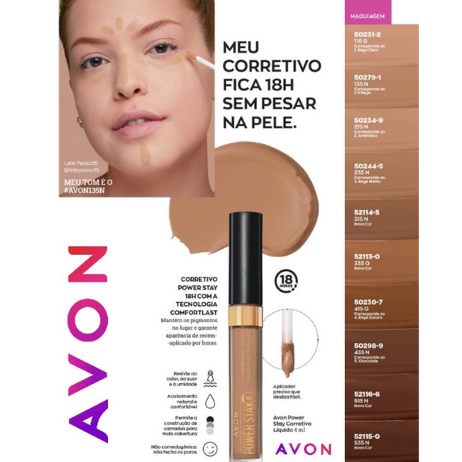 Corretivo Líquido Avon Power Stay 4ml | Shopee Brasil