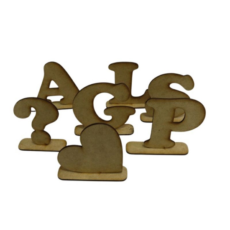 Letra de mesa com base 10cm altura mdf decoração festa | Shopee Brasil