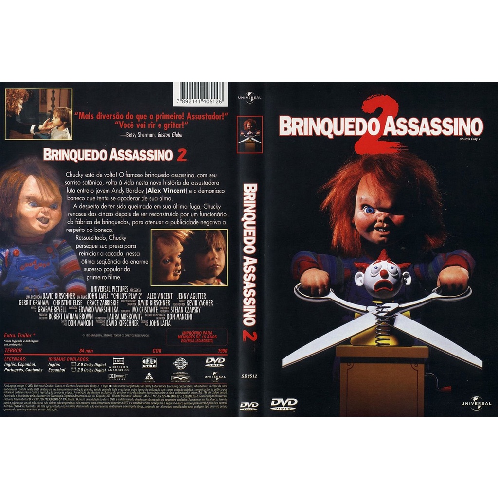 BRINQUEDO ASSASSINO 2 (1990) | Shopee Brasil