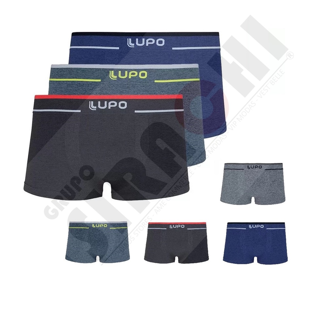CUECA LUPO SUNGA FIO TEXTURIZADO MICROFIBRA 526 - KIT 8 | Shopee Brasil