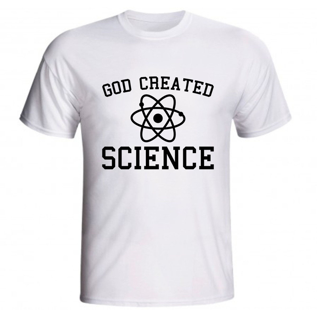 Camiseta God Created Science Deus Criou A Ciência | Shopee Brasil