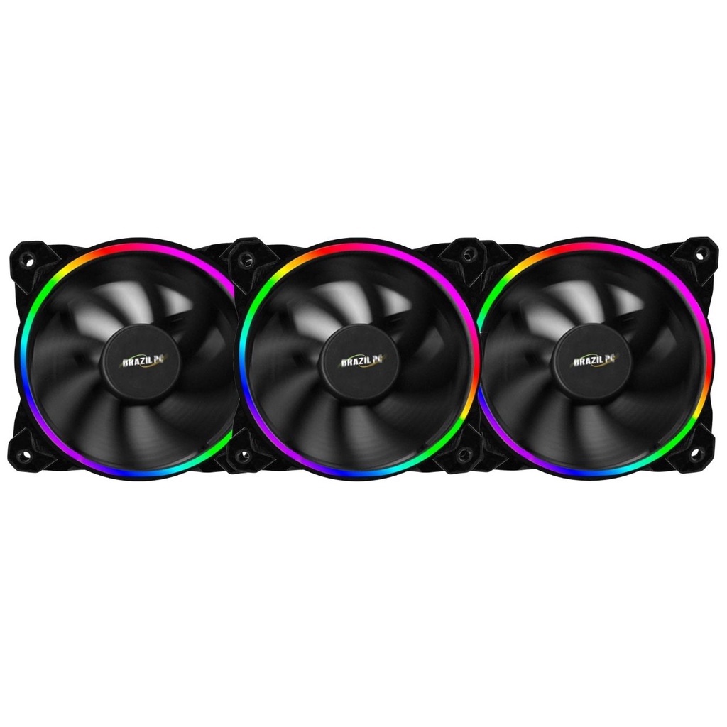 Kit Cooler RGB Led Fino PC Gamer 3x120mm Fan Rgb Argb Para Gabinete ...