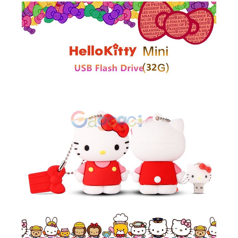 Pen Drive Pendrive Usb 2.0 32gb Hello Kitty | Shopee Brasil