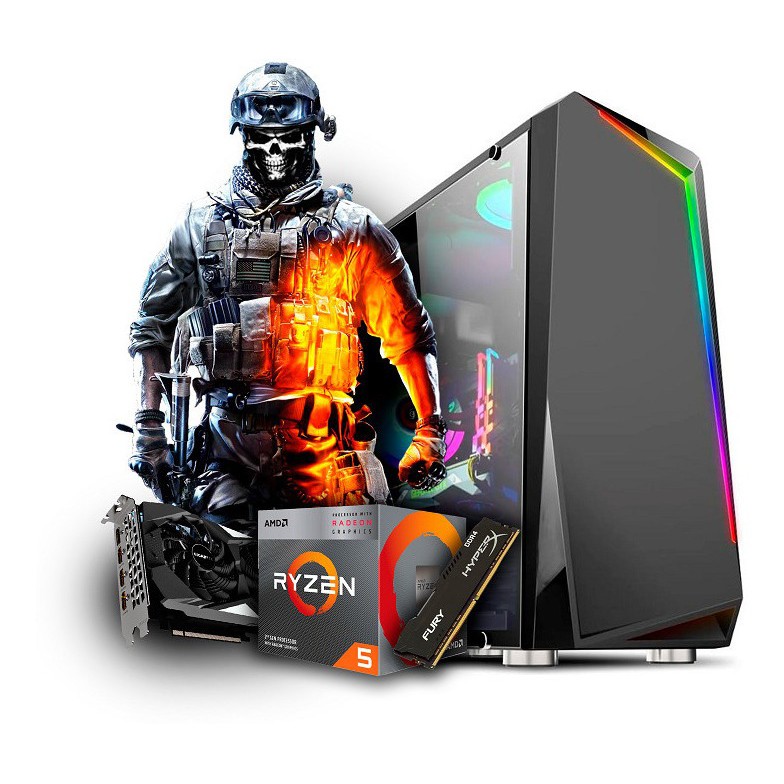 Pc Cpu Gamer Amd Am4 Ryzen 5 3400g 3º Geração, Gtx 1650 4gb! | Shopee ...