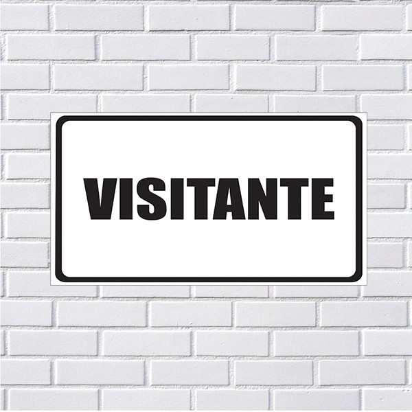 Placas De Avisos Pvc 12x20 Tema: Visitante Mapl0155 | Shopee Brasil