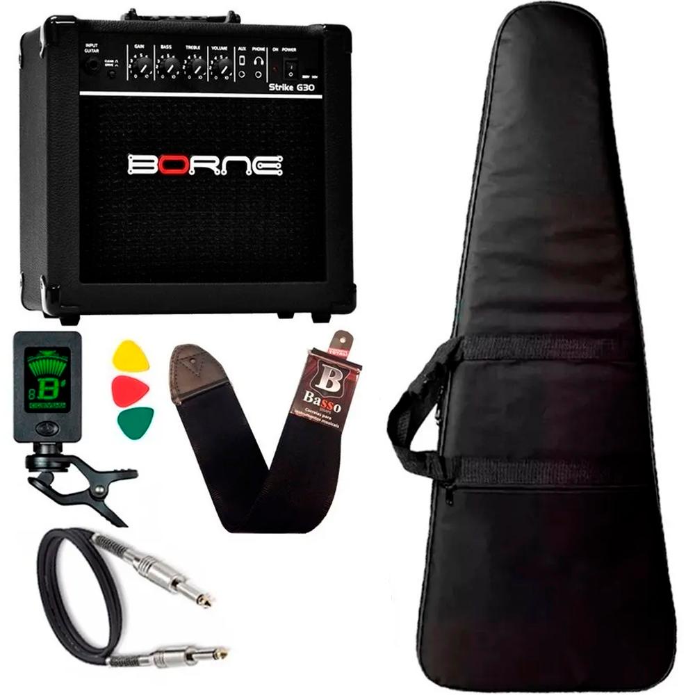 Kit para guitarra amplificador Borne g30 Capa acolchoada | Shopee Brasil