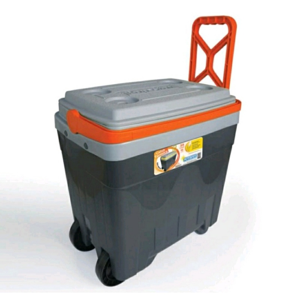 Caixa Termica Cooler Com Rodas 34 Litros | Shopee Brasil