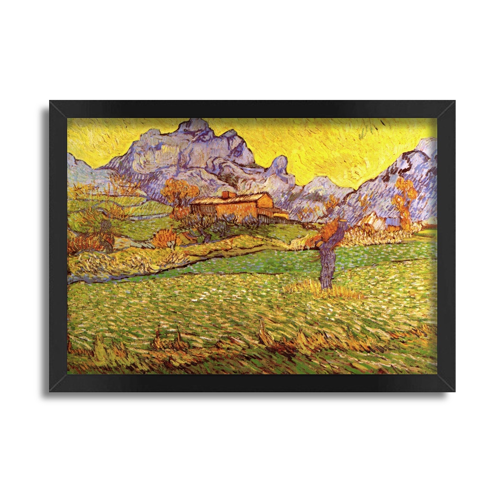 Quadro O Prado Nas Montanhas 1889 Vincent Van Gogh C Moldura 33x45 A3 ...