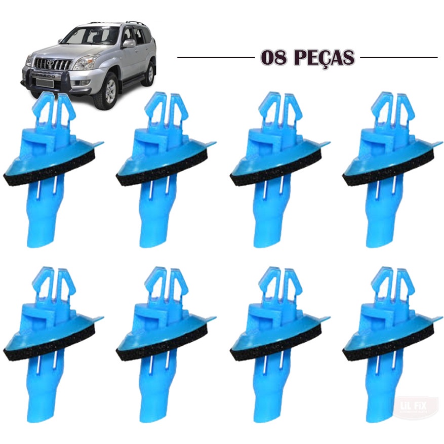 8 Grampos Frisos Laterais Paralama Toyota Prado 7549260020 | Shopee Brasil