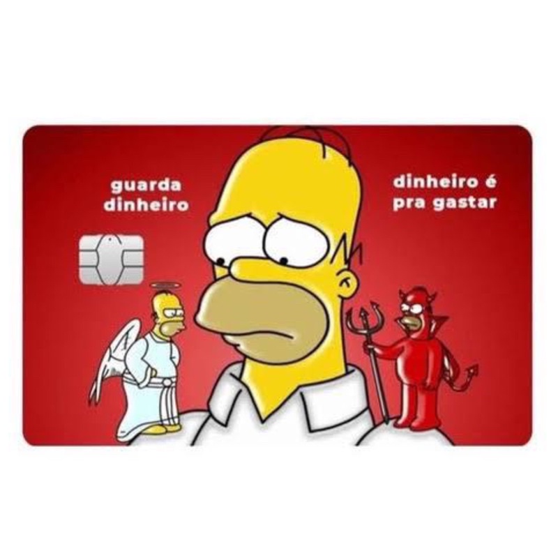 Adesivo Cartão débito credito bart Anjo Diabo | Shopee Brasil