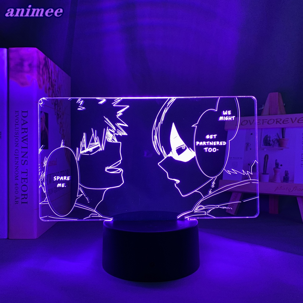Anime Led Night Light My Hero Academia Bakugo Shoto Todoroki Para ...