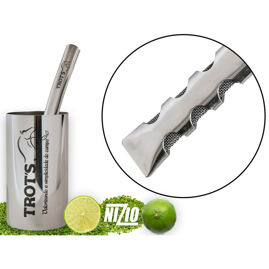 Kit Terere Trots Inox Cuia Copo Redondo Bomba Chata V8 Bruta | Shopee ...