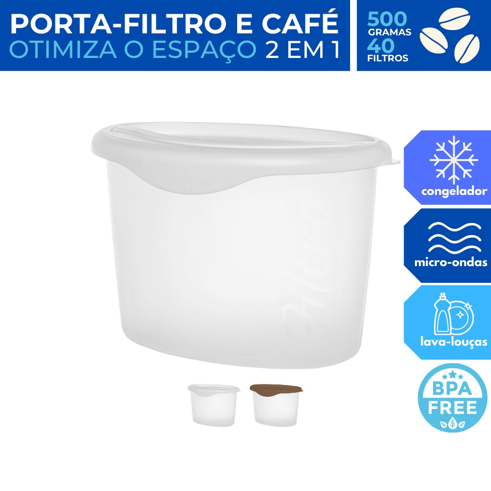 Porta Cafe c/ Divisorias Filtro Papel Cafe Cozinha Utilidade | Shopee ...
