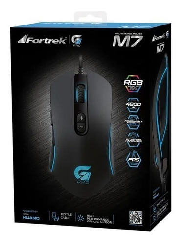 Mouse 7 Botões Usb Gamer Pro M7 Rgb Preto 64386 4800 Dpi | Shopee Brasil