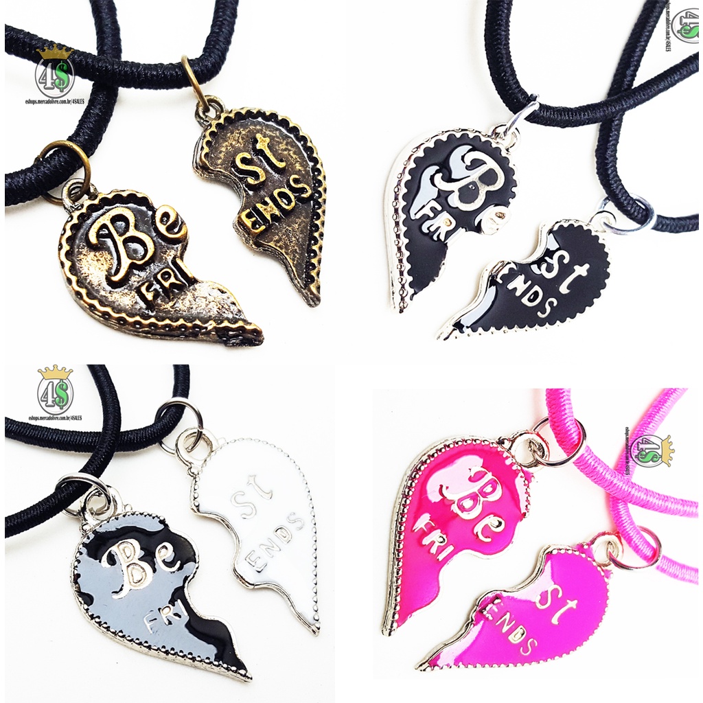 2 colares Best Friends Forever Bff Anime Conjunto Colar Com Pingente De ...