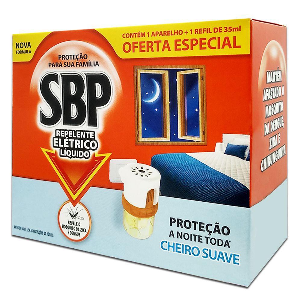 2 Aparelho SBP Elétrico+2 Refil Pernilongo E Mosquito Dengue ...