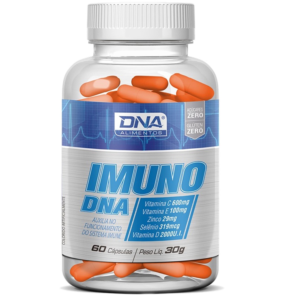 Imuno Shot Vitaminas C + D + E + Selênio + Zinco 60 Cápsulas | Shopee ...