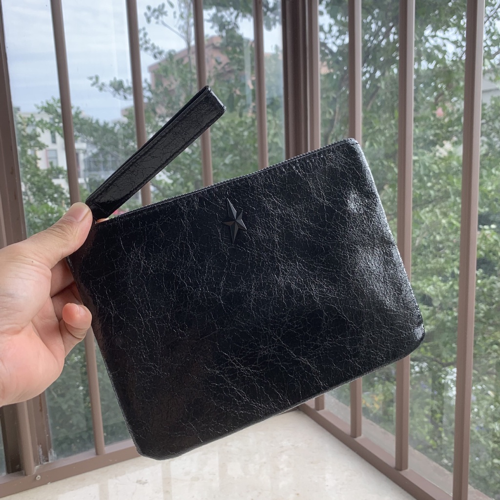 Thierry Mugler VIP GIFT Black Burst Cracked Saco De Envelope Maquiagem ...