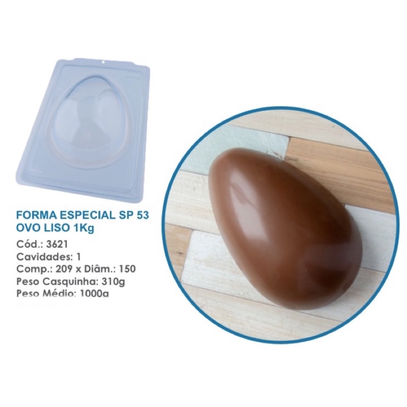 1~4 Forma ovo de pascoa 1 kg bwb sp semiprofissional cod 3621 | Shopee ...