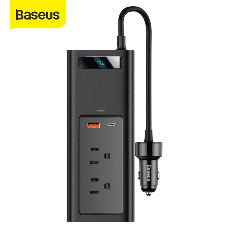 Baseus 12V DC to 110V AC 150W Auto Power Inverter With Type C Fast ...