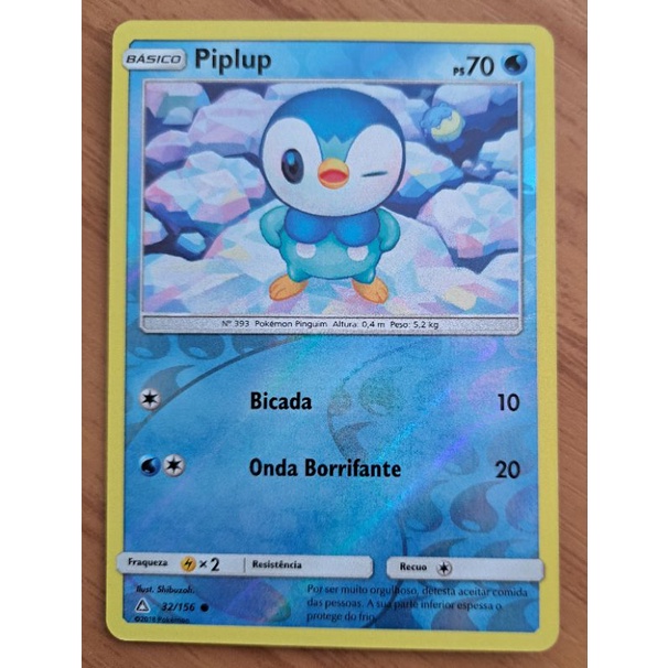 Kit Pokémon com 2 cards Piplup + uma energia, originais e novos ...