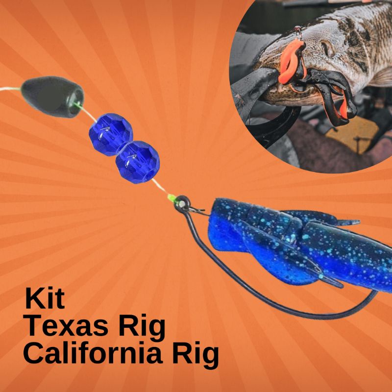 Kit Traíra Texas Rig/ Carolina Rig c/ Flourcarbon Vexter. 26 peças ...