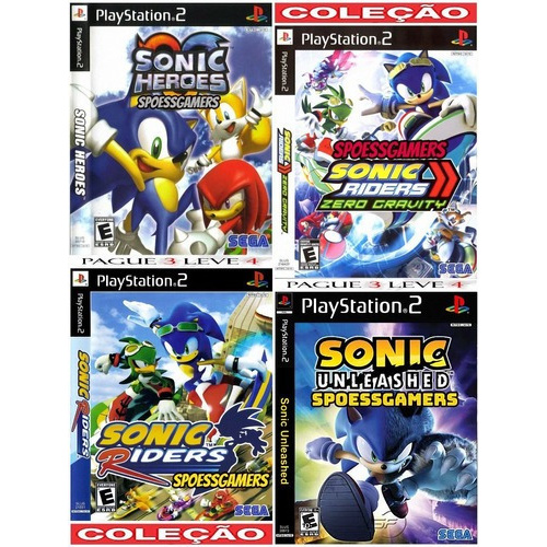 Sonic Ps2 Coleção (4 Dvds Por 3) Patch H R R U - Me | Shopee Brasil