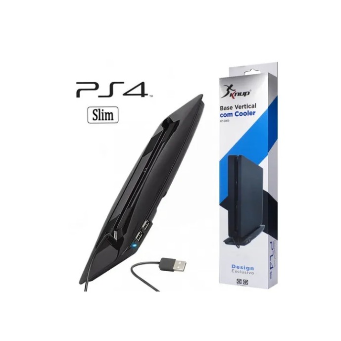 Kit Base Vertical Ps4 Slim E Fat 2 Cooler E Base Charge | Shopee Brasil