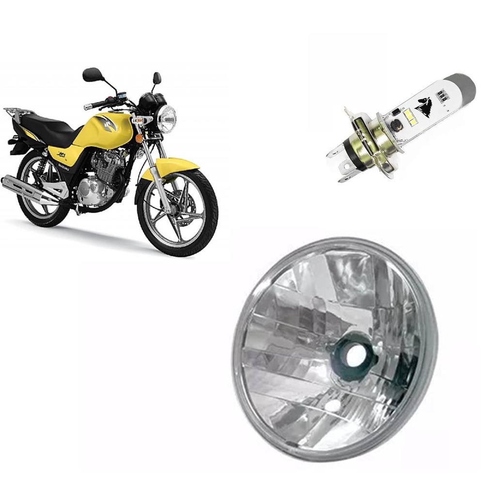 Bloco Optico Farol Suzuki Yes 125 Com Lâmpada Led Stalion | Shopee Brasil