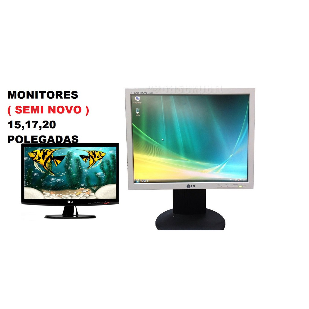Monitores ( Semi Novo ) vários tamanho 15/17/20 Polegadas | Shopee Brasil