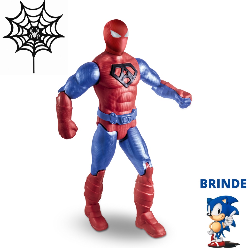 Boneco Infantil Tipo Homem Aranha Super Heroi Grande 35 Cm | Shopee Brasil