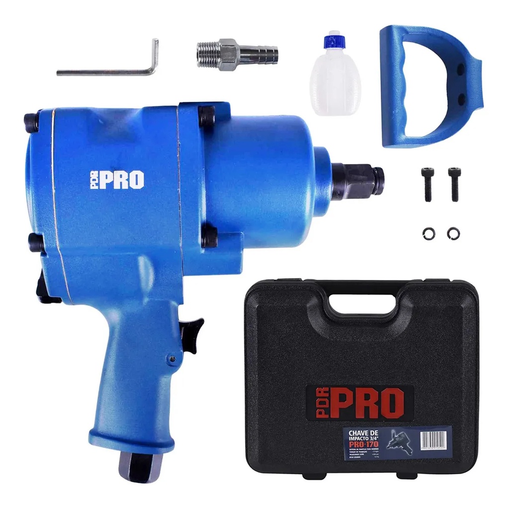 Chave De Impacto Pneumática Parafusadeira Profissional 3/4" Com Torque ...