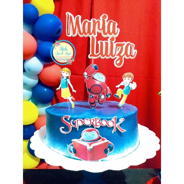 Topo de bolo tema Superbook | Shopee Brasil