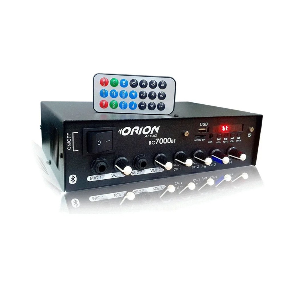 Amplificador Som Ambiente 120 RMS BT/AUX/USB/MP3 4 Canais - Orion ...