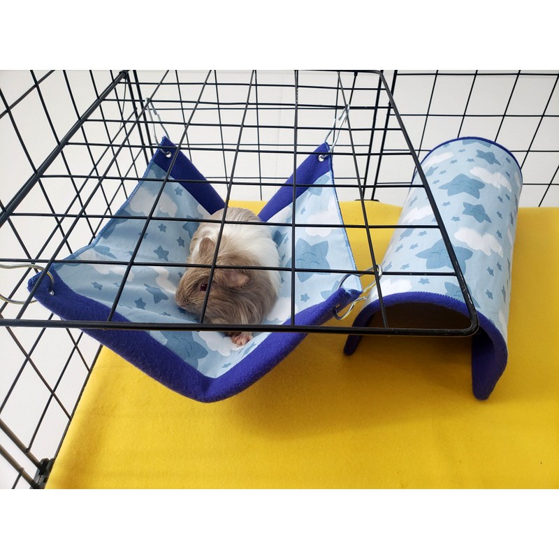 Kit de Enxoval Para porquinho da Índia Com Toca + Rede + Porta Feno ...