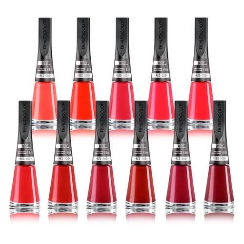 Esmalte Vermelho Beauty Color Supreme Red - Escolha | Shopee Brasil