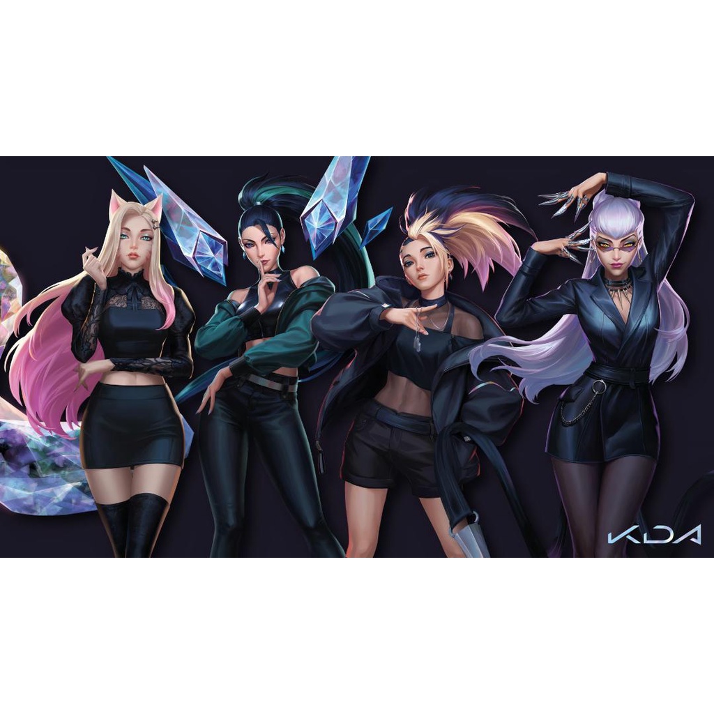 Mousepad Gamer Personalizado Grupo KDA ( 58cm x 30cm x 3mm) | Shopee Brasil