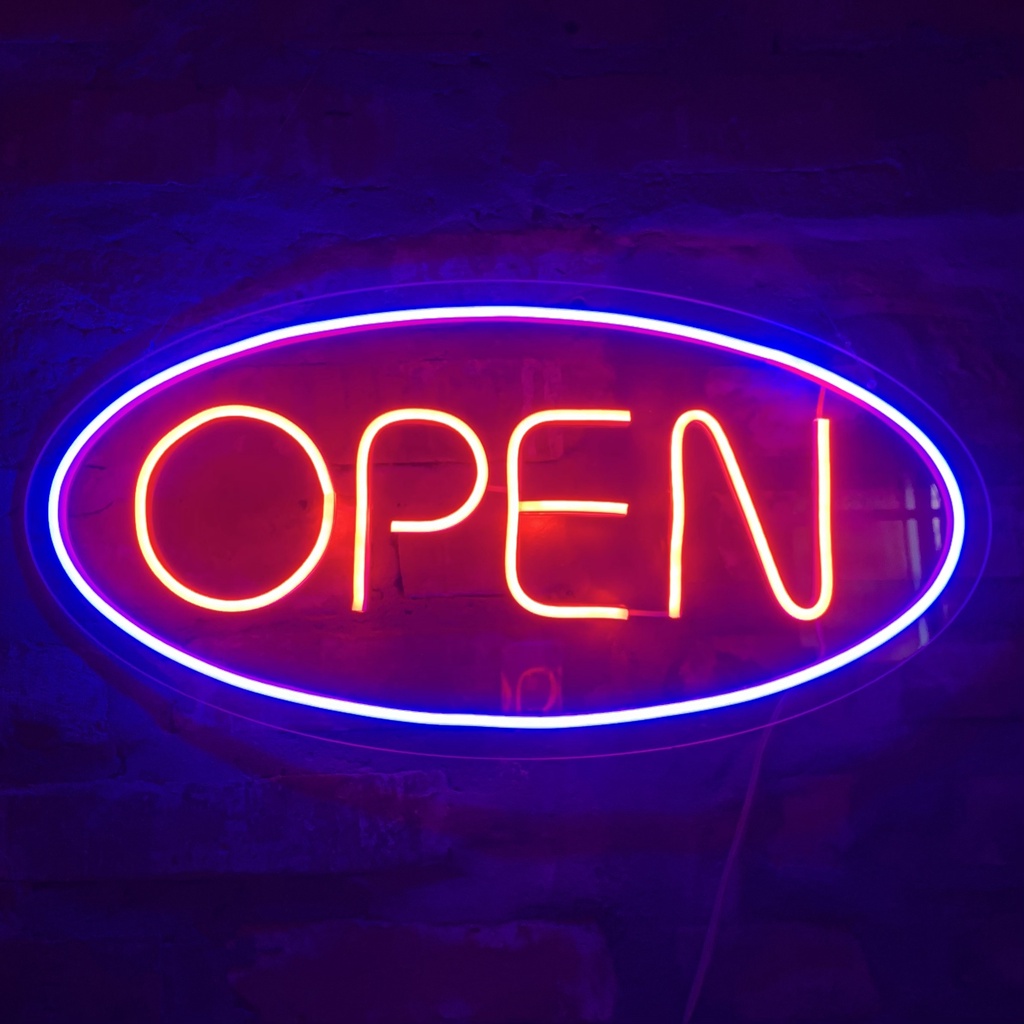 Placa Luminária Neon Led - OPEN DECORAÇÃO PARA BAR | Shopee Brasil