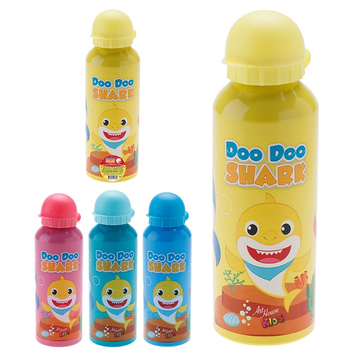 GARRAFA DE AGUA SQUEEZE ALUMINIO INFANTIL INOX BABY SHARK DOO DOO 500Ml ...