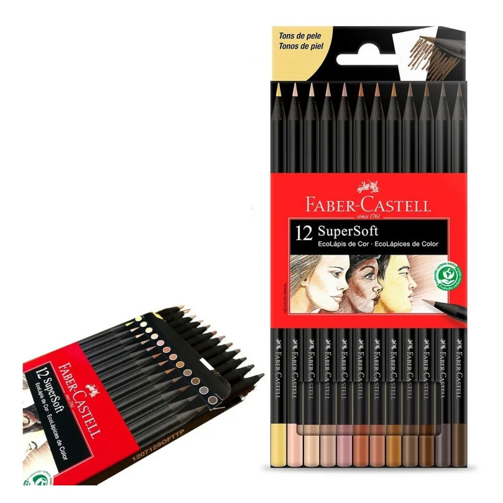 Lapis De Cor Super Soft 12 Cores Tons De Pele - Faber Castel | Shopee ...