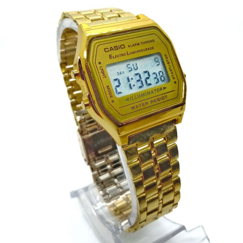 Relógio-Casio-Dourado-Unissex-Digital-quadrado-lindo-top-envioimediato ...