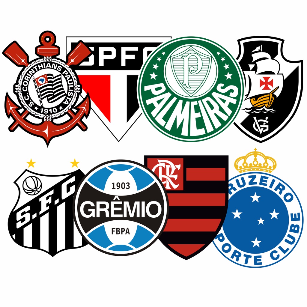 Adesivo Times Brasileiros Alto Brilho | Shopee Brasil