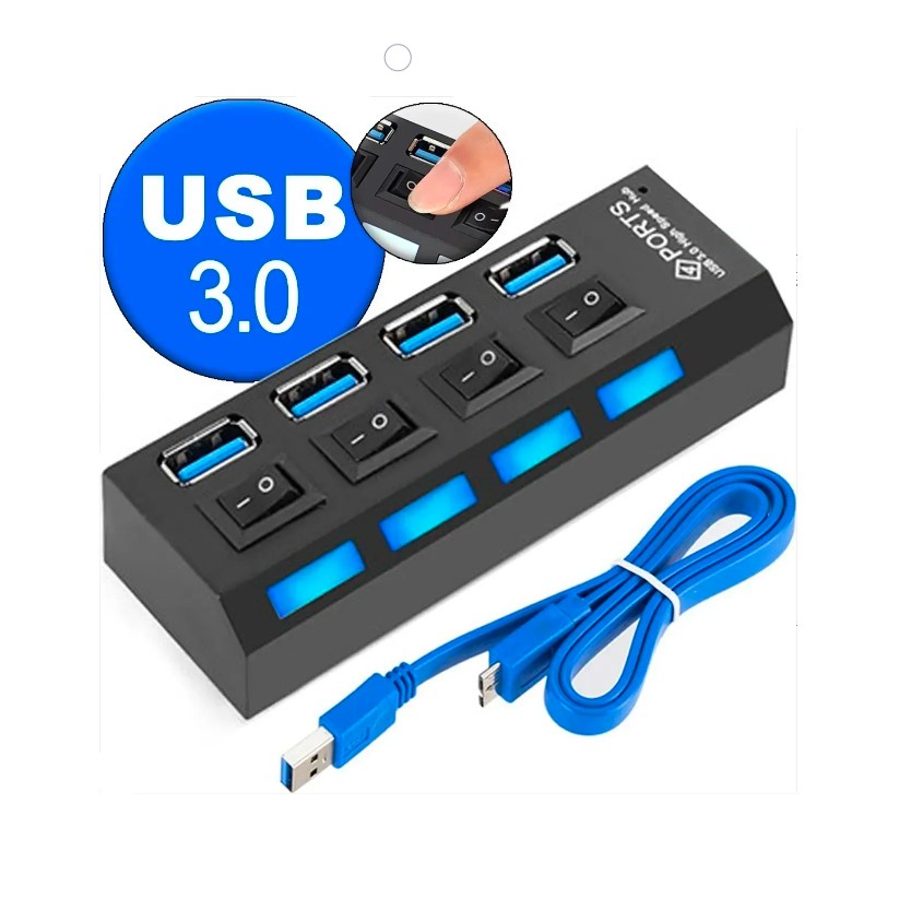 Hub Usb 4 Portas 3.0 Pendrive Tv Mouse PC notebook Teclado | Shopee Brasil