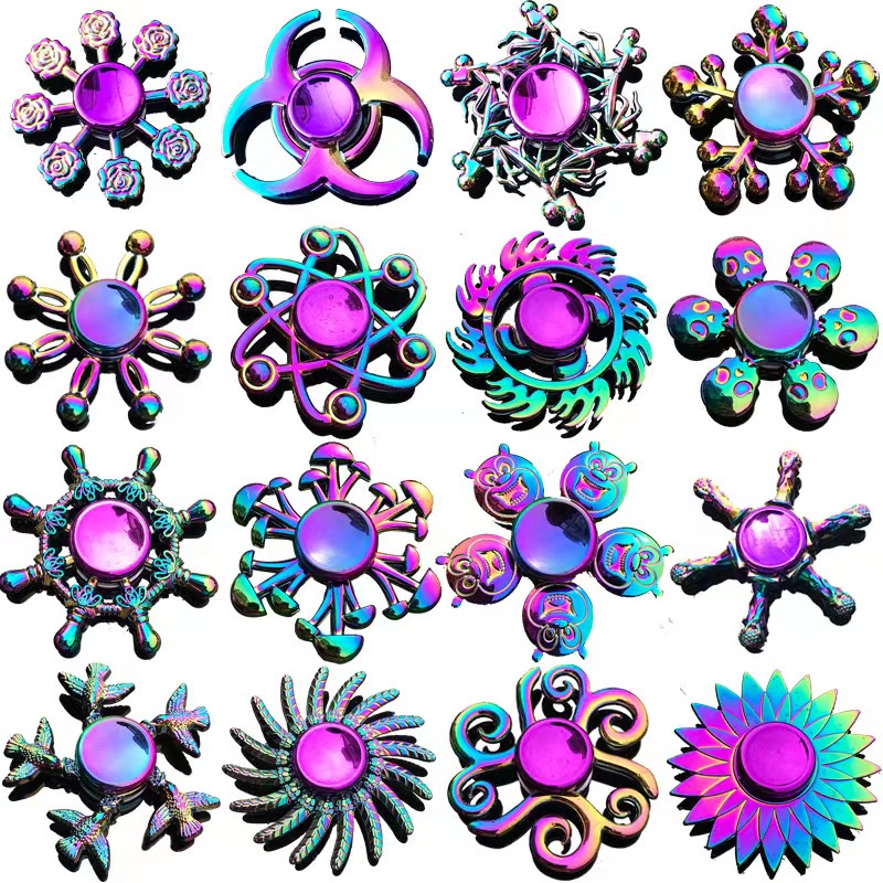 Novo Fidget Colorido Spinner Liga De Zinco Descompressão Brinquedo ...
